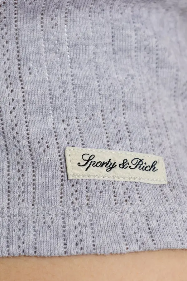 SPORTY & RICH Ribbed Knit Strappy Top