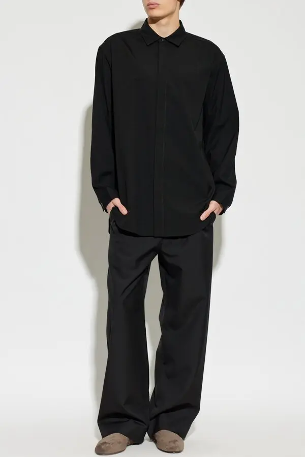 Fear Of God Wool Wide-leg Trousers - Black