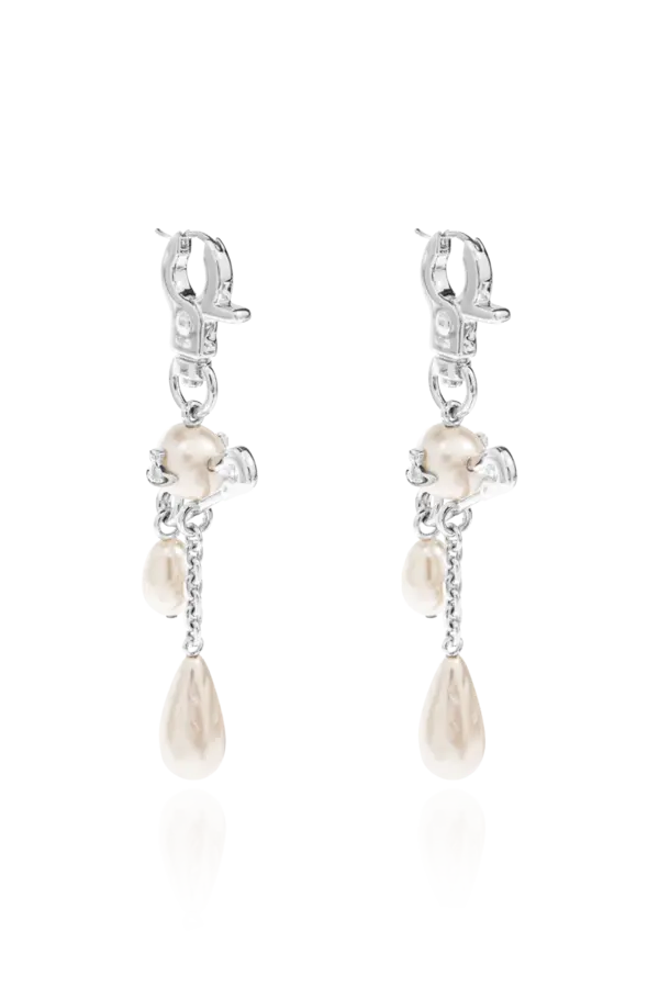 VIVIENNE WESTWOOD Claude Long’ Earrings - Silver