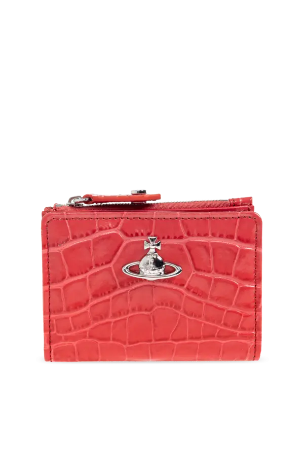 VIVIENNE WESTWOOD Wallet With An Appliqué In The Shape Of The Logo - Red