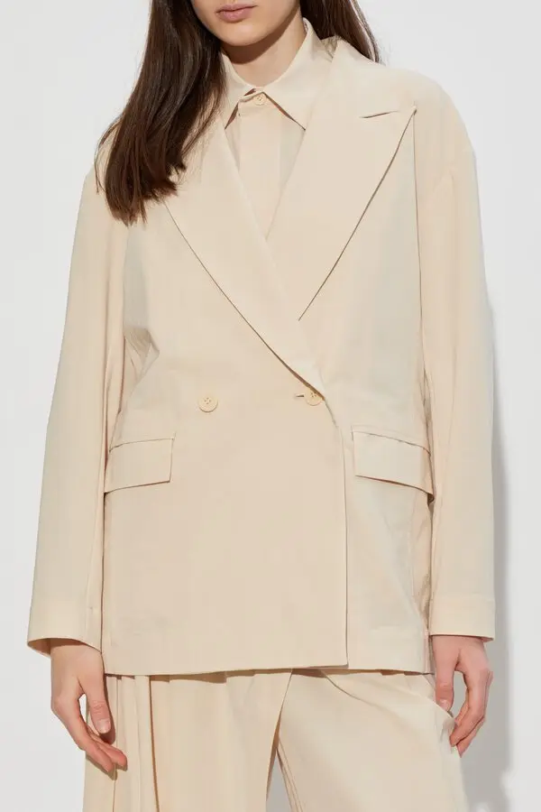 Issey Miyake Double-breasted Blazer With Wide Lapels