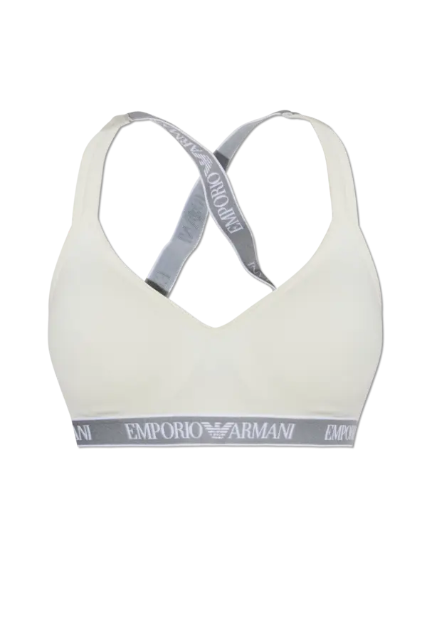Emporio Armani Cotton Bra - Cream