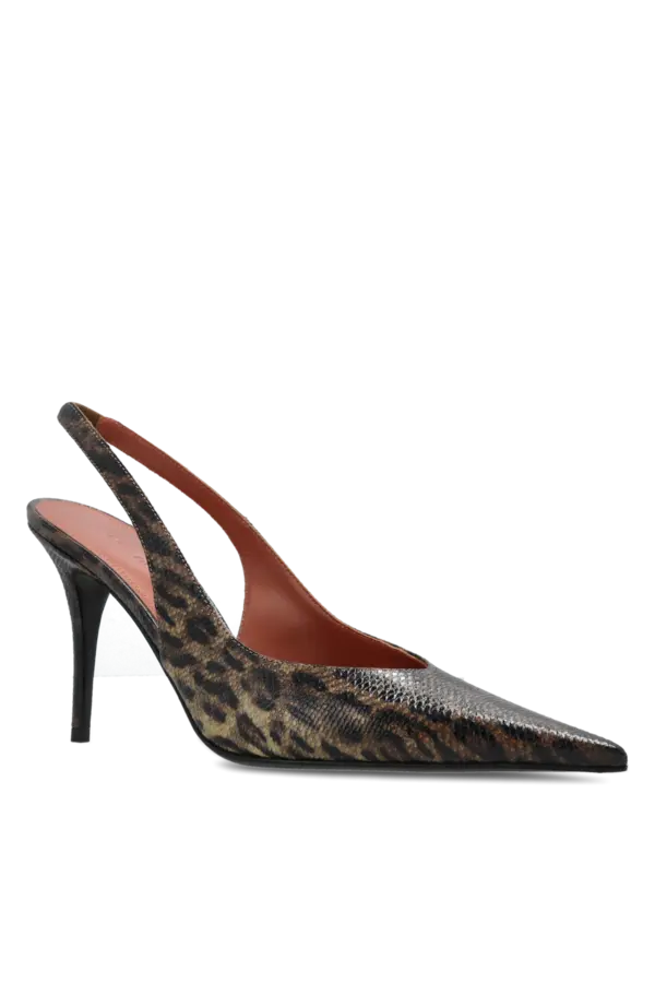 Amina Muaddi Slingback Stiletto Pumps With Pointed Toe