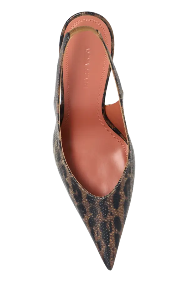 Amina Muaddi Slingback Stiletto Pumps With Pointed Toe