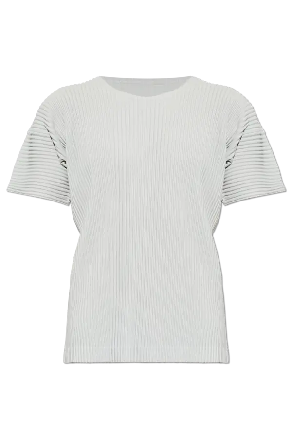 Issey Miyake Pleated T-shirt - Grey