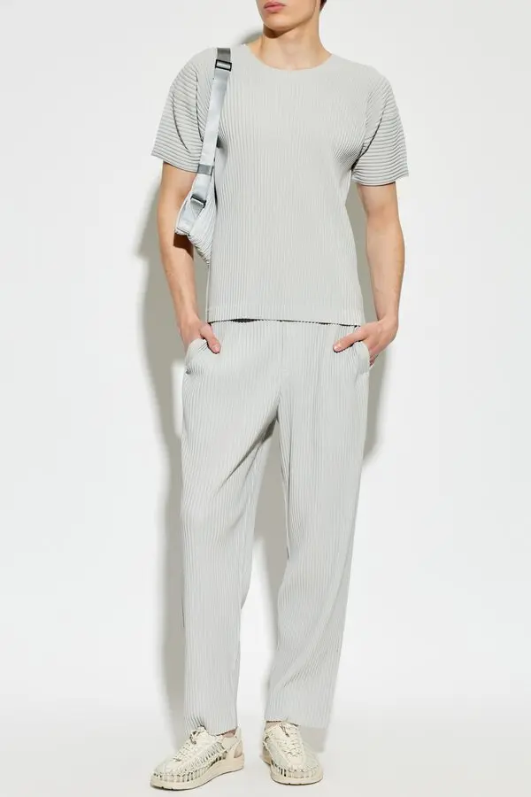 Issey Miyake Pleated T-shirt - Grey