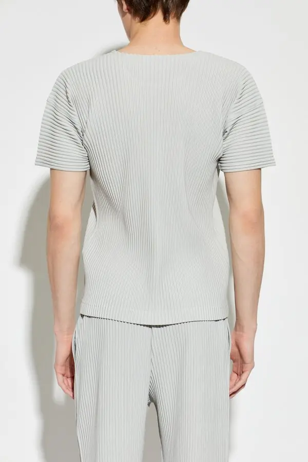 Issey Miyake Pleated T-shirt - Grey