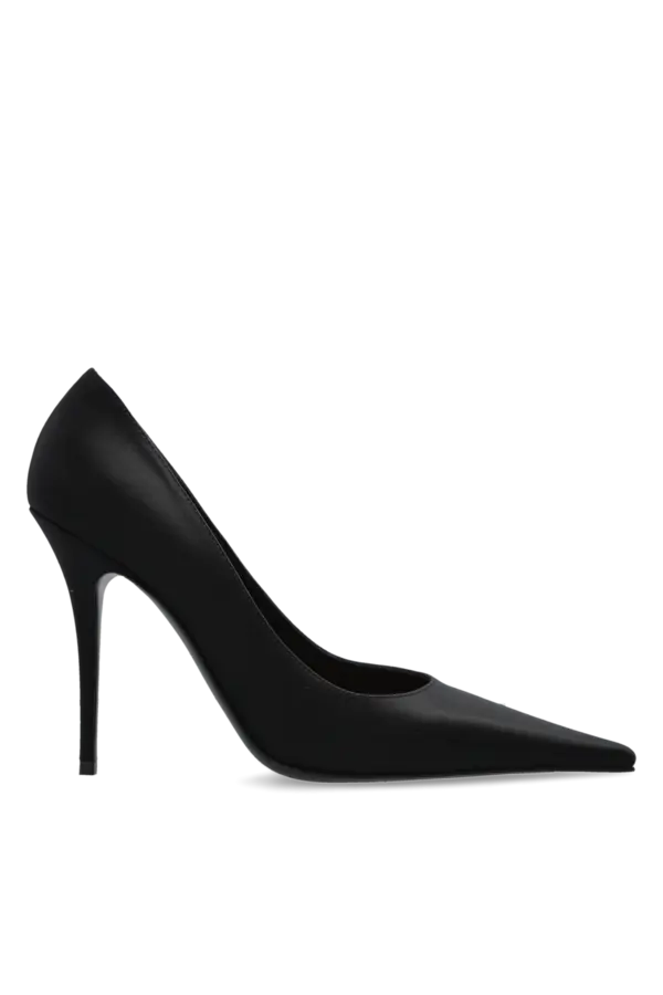 Amina Muaddi Barbara Satin Stiletto Pumps