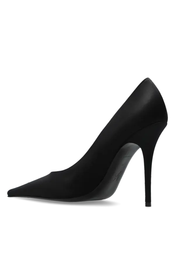 Amina Muaddi Barbara Satin Stiletto Pumps