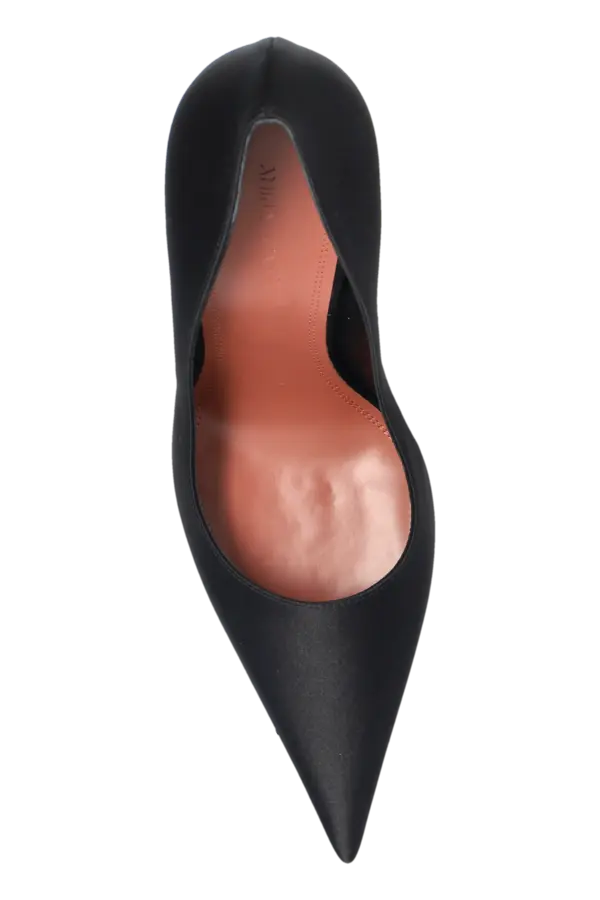 Amina Muaddi Barbara Satin Stiletto Pumps