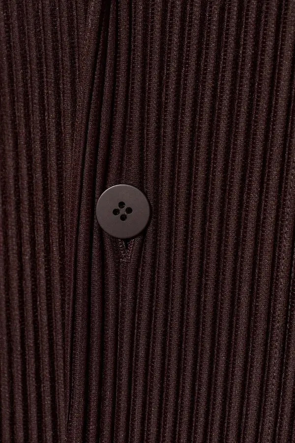 Issey Miyake Pleated Blazer - Brown
