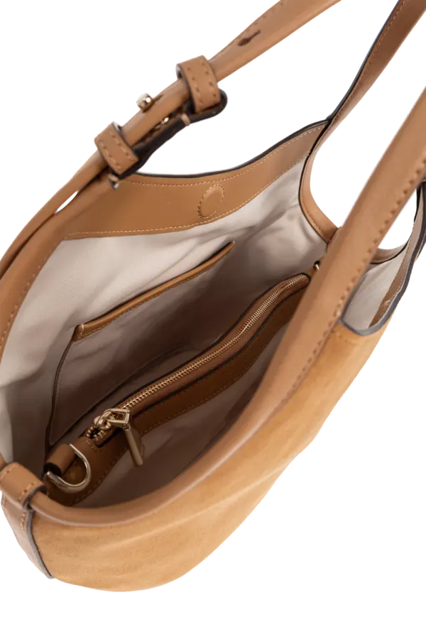Kate Spade New York Deco" Suede And Leather Shoulder Bag