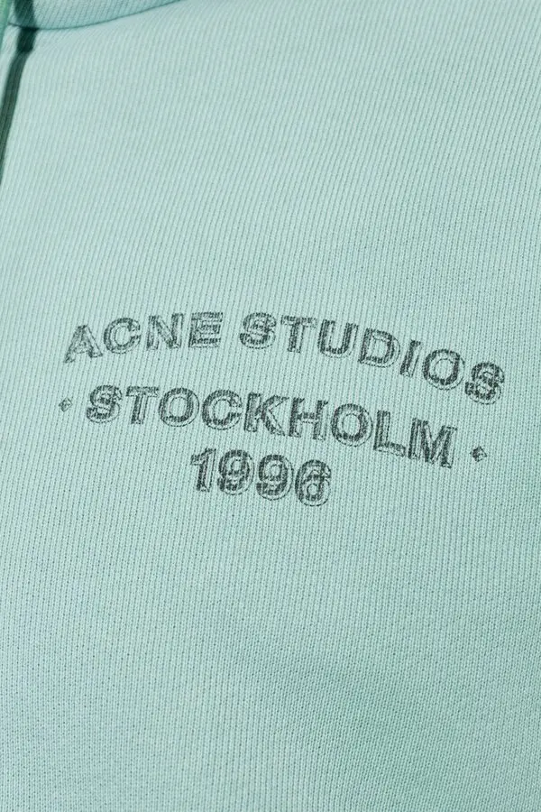 Acne Studios Zip-up Cropped Hoodie - Green