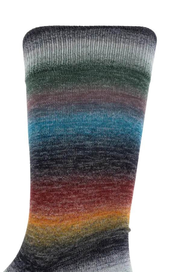 Paul Smith Cotton Blend Patterned Crew Socks