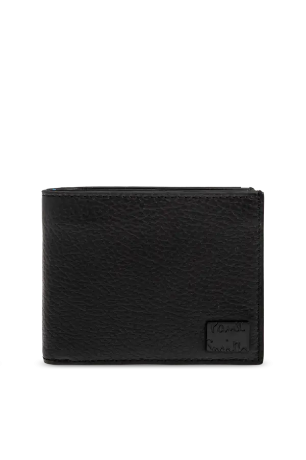 Paul Smith Leather Wallet With Applique - Black