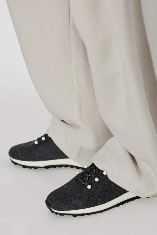 JIMMY CHOO Veles Knit Sneakers - Grey
