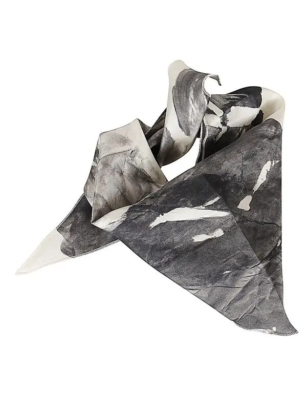 ALYSI Silk Foulard - Black