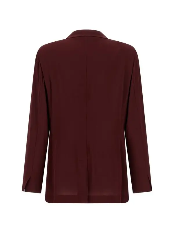 Alberto Biani Double-breasted Peak Lapel Jacket - Red