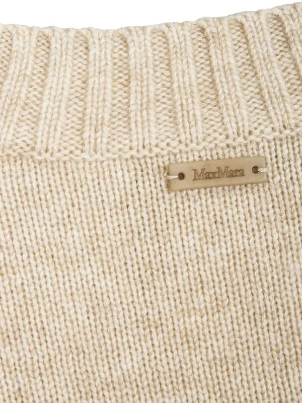 Max Mara Crew Neck Sweater In Cashmere Wool