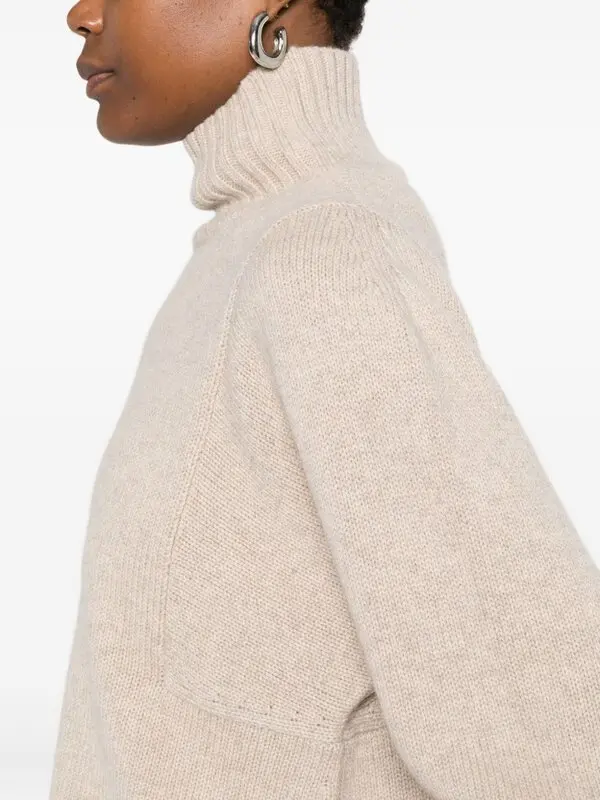 Max Mara Cashmere Turtleneck Sweater - Beige