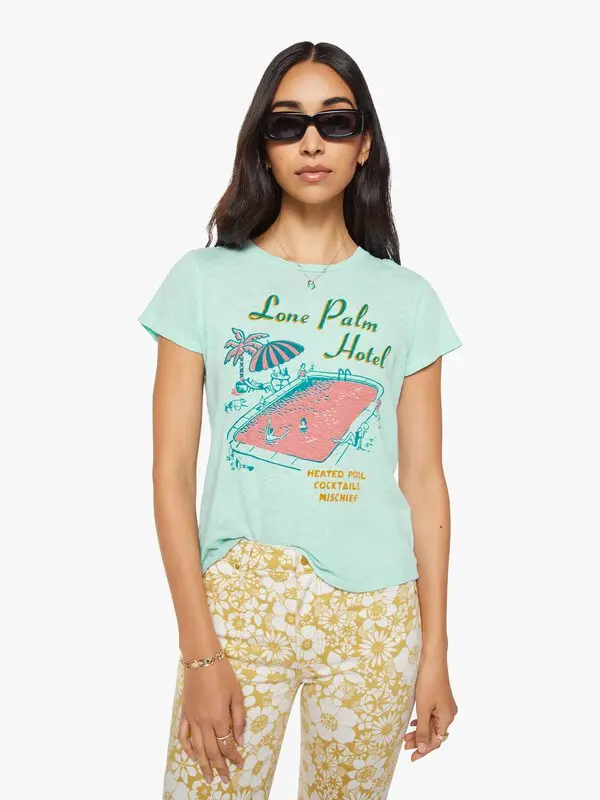 MOTHER The Lil Sinful Lone Palm T-shirt - Teal