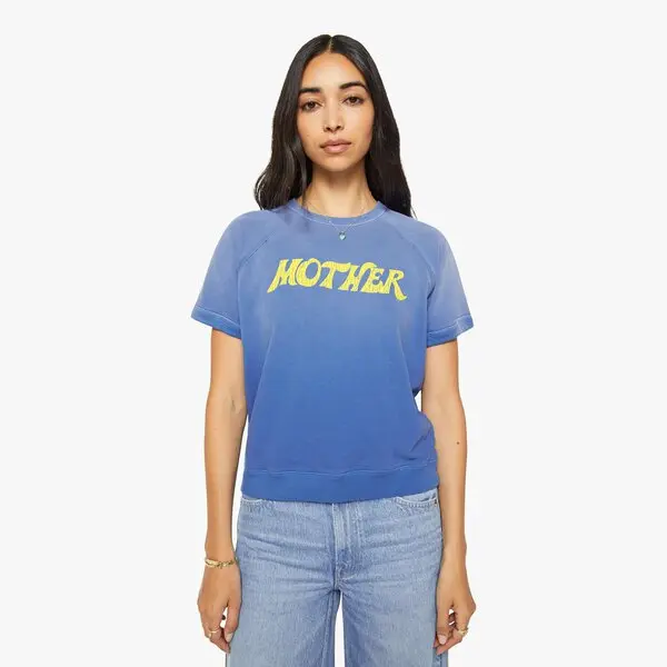 MOTHER The Short Sleeve Concert Swirl Shirt - Yellow