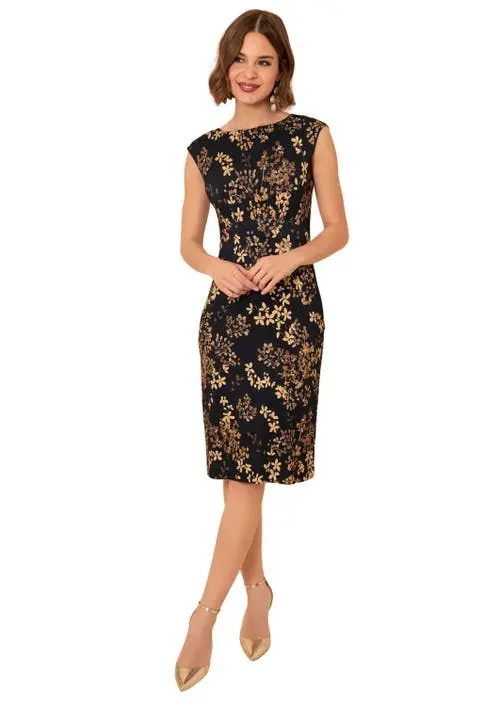 ALIE STREET LONDON Pippa Knee Length Dress - Golden Blossom