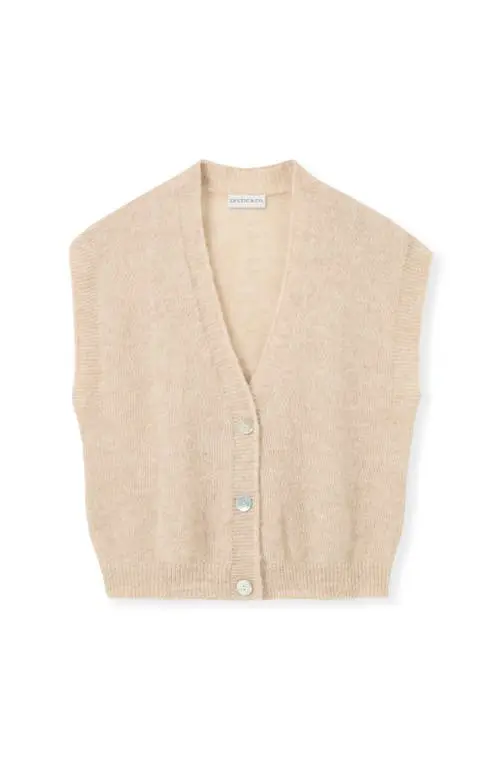 CELTIC & CO. Baby Alpaca-merino Blend V-neck Cardigan With Grown-on Sleeves