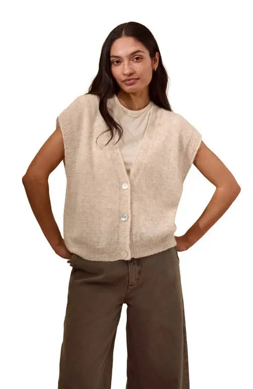 CELTIC & CO. Baby Alpaca-merino Blend V-neck Cardigan With Grown-on Sleeves