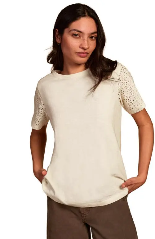 CELTIC & CO. Eyelet Sleeve Soft-drape Jersey T-shirt