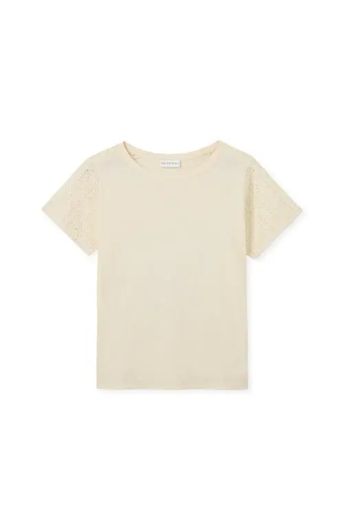 CELTIC & CO. Eyelet Sleeve Soft-drape Jersey T-shirt