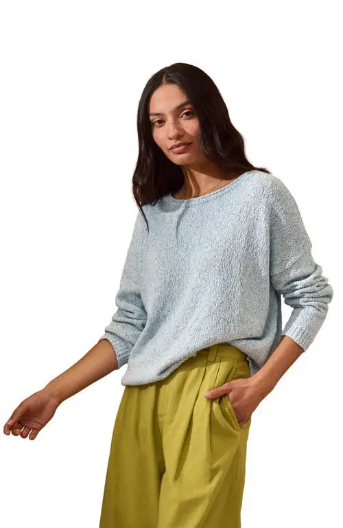 CELTIC & CO. Silk Blend Boat Neck Sweater - Sky Blue