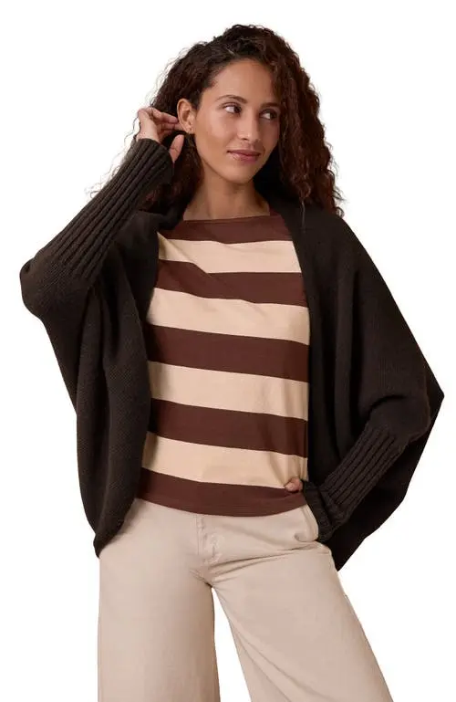 CELTIC & CO. Long Sleeve Cocoon Cardigan - Chocolate