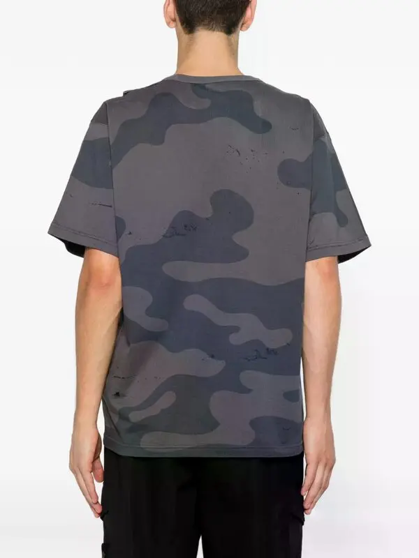 Stone Island Camouflage-print Logo-print T-shirt