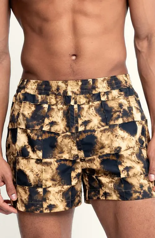AUTO-REPLY™ Sebastian Grid Pintuck Swim Trunks