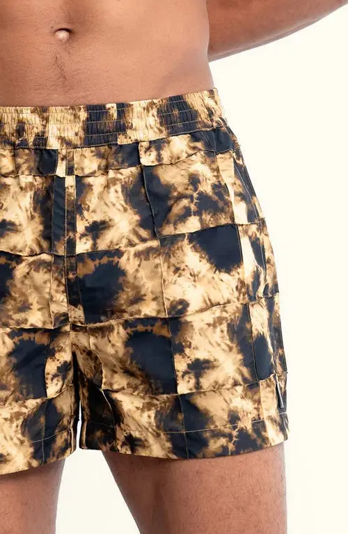 AUTO-REPLY™ Sebastian Grid Pintuck Swim Trunks