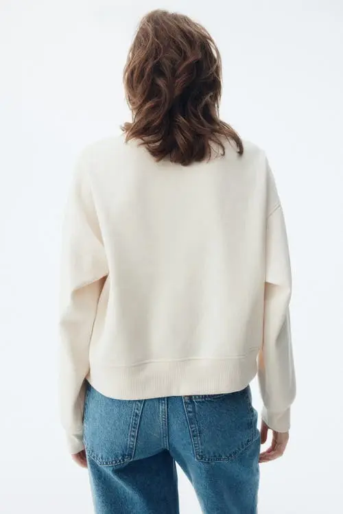 H&m Embellished Sweatshirt With Sequins And Beads