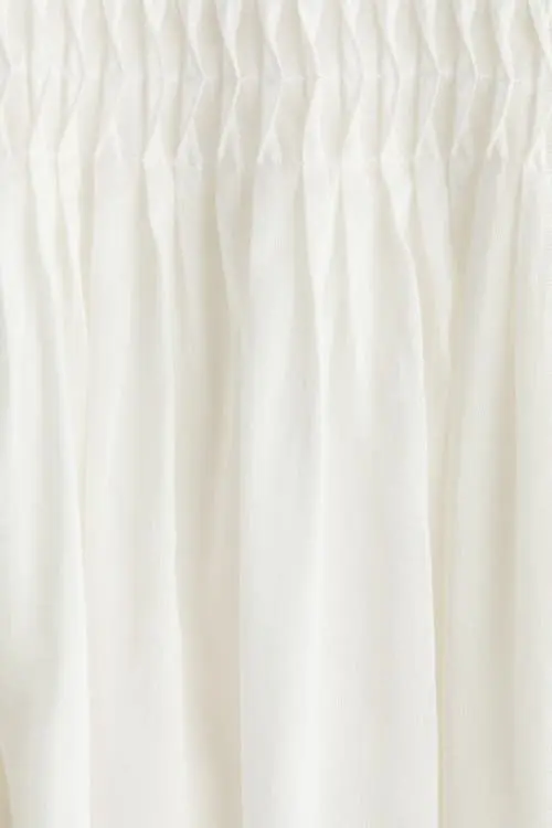 H&m Pintucked Blouse With Balloon Sleeves