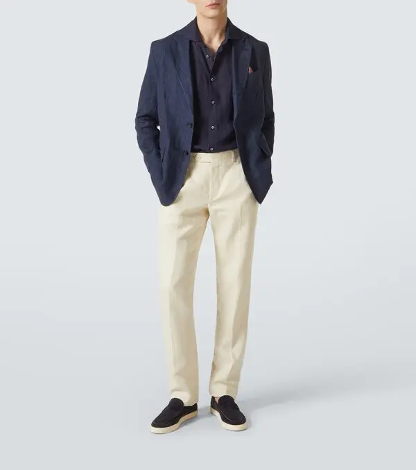 Thom Sweeney Linen Shirt - Blue