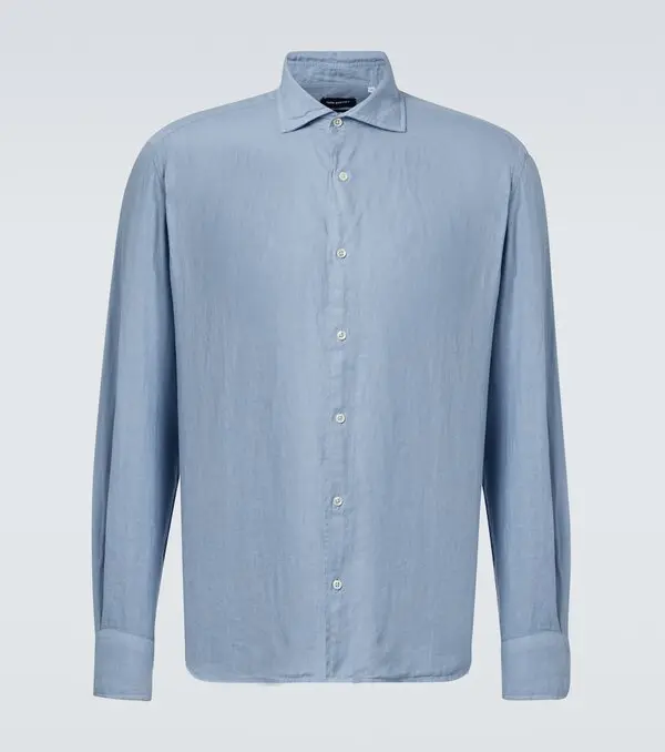 Thom Sweeney Linen Shirt - Blue