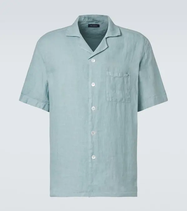 Thom Sweeney Linen Shirt - Blue