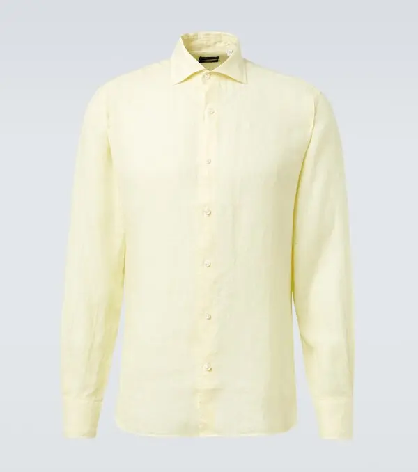 Thom Sweeney Linen Shirt - Yellow