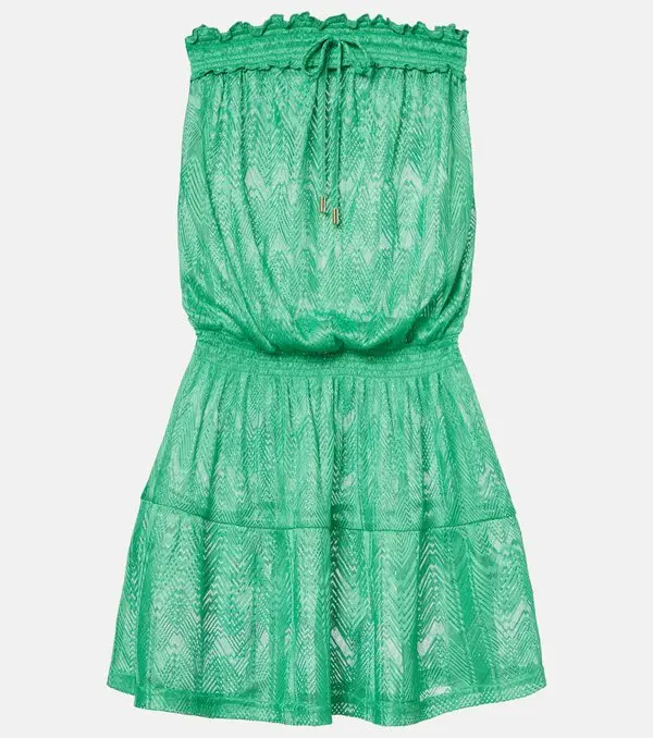 Melissa Odabash Isla Strapless Minidress - Green