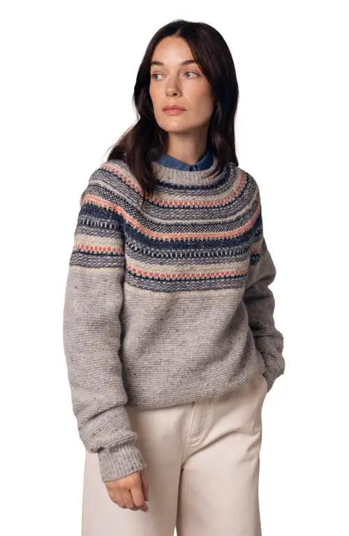 CELTIC & CO. Stitchy Stripe Yoke Sweater