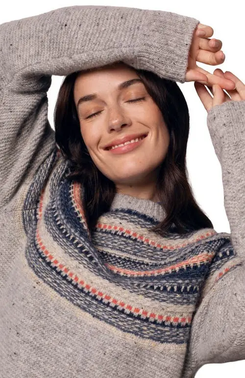 CELTIC & CO. Stitchy Stripe Yoke Sweater