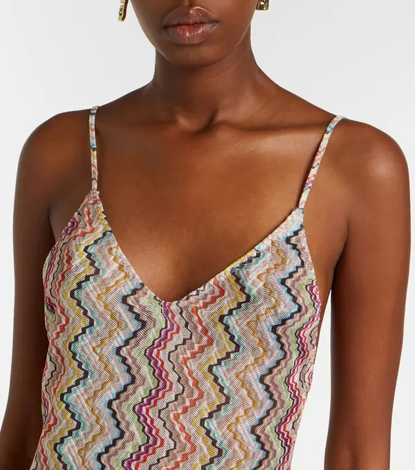 Missoni Zigzag Lamé Maxi Dress - Multicoloured