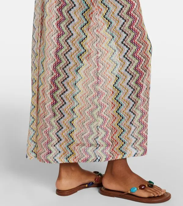 Missoni Zigzag Lamé Maxi Dress - Multicoloured