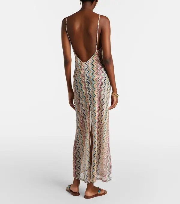 Missoni Zigzag Lamé Maxi Dress - Multicoloured