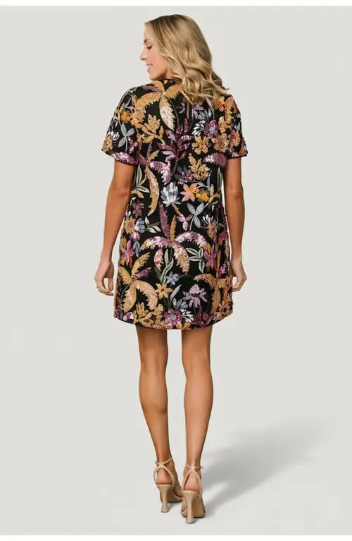 BALTIC BØRN Patricia Sequin Short Dress - Black
