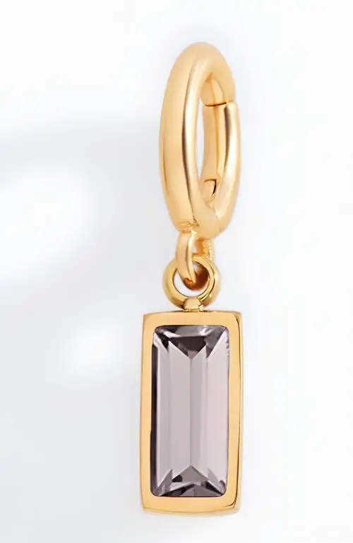 MINT & LILY Baguette Birthstone Charm In 18k Gold-tone Stainless Steel - June Alexandrite